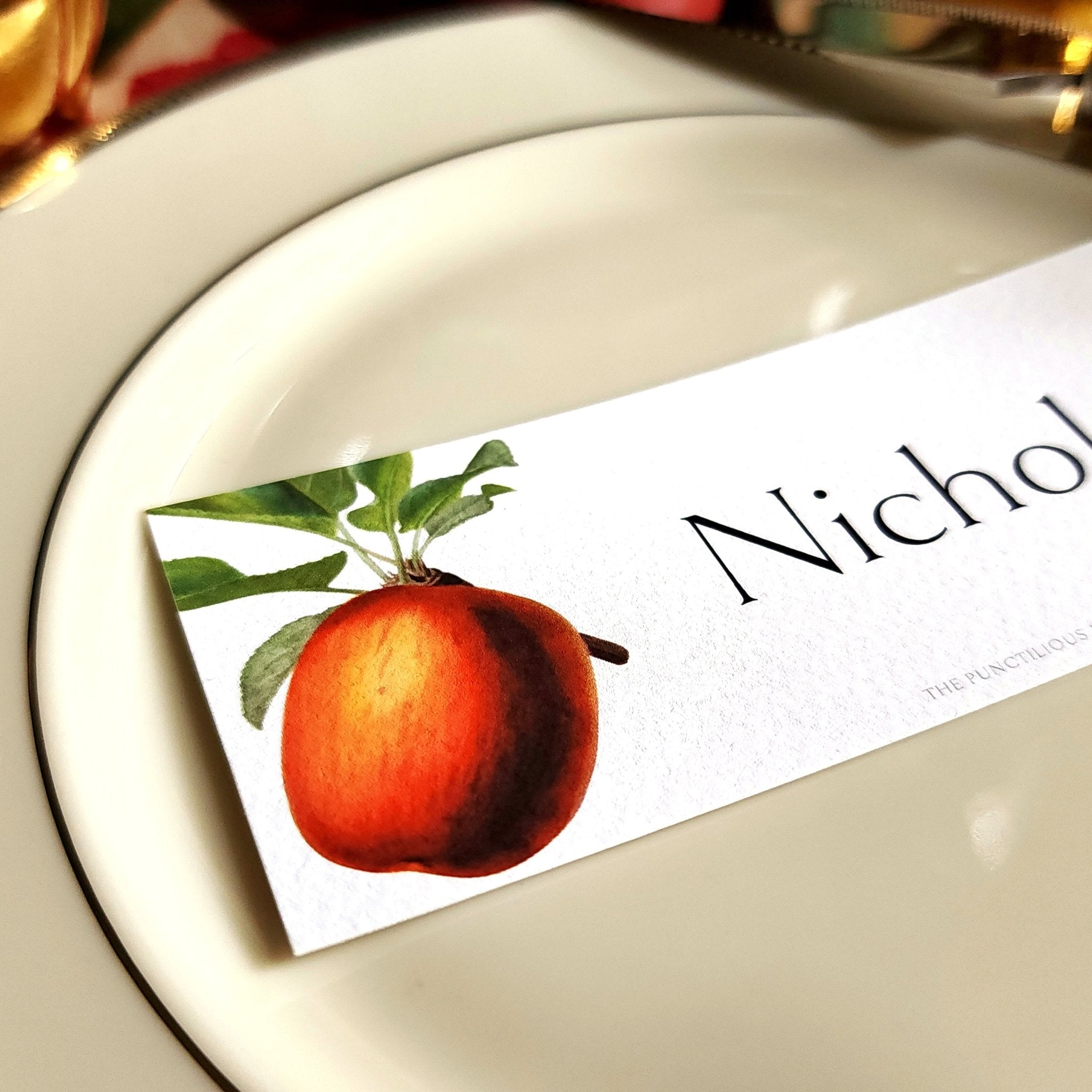 Set/ 8-16- Apple Medley custom name place cards