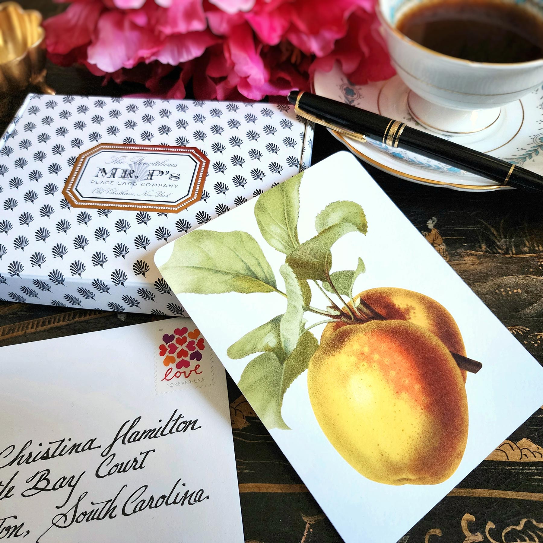 Set/ 12 Apple Medley: Pack of Boxed Custom Note Card set