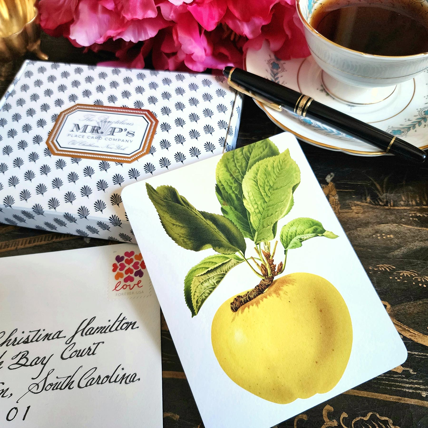 Set/ 12 Apple Medley: Pack of Boxed Custom Note Card set
