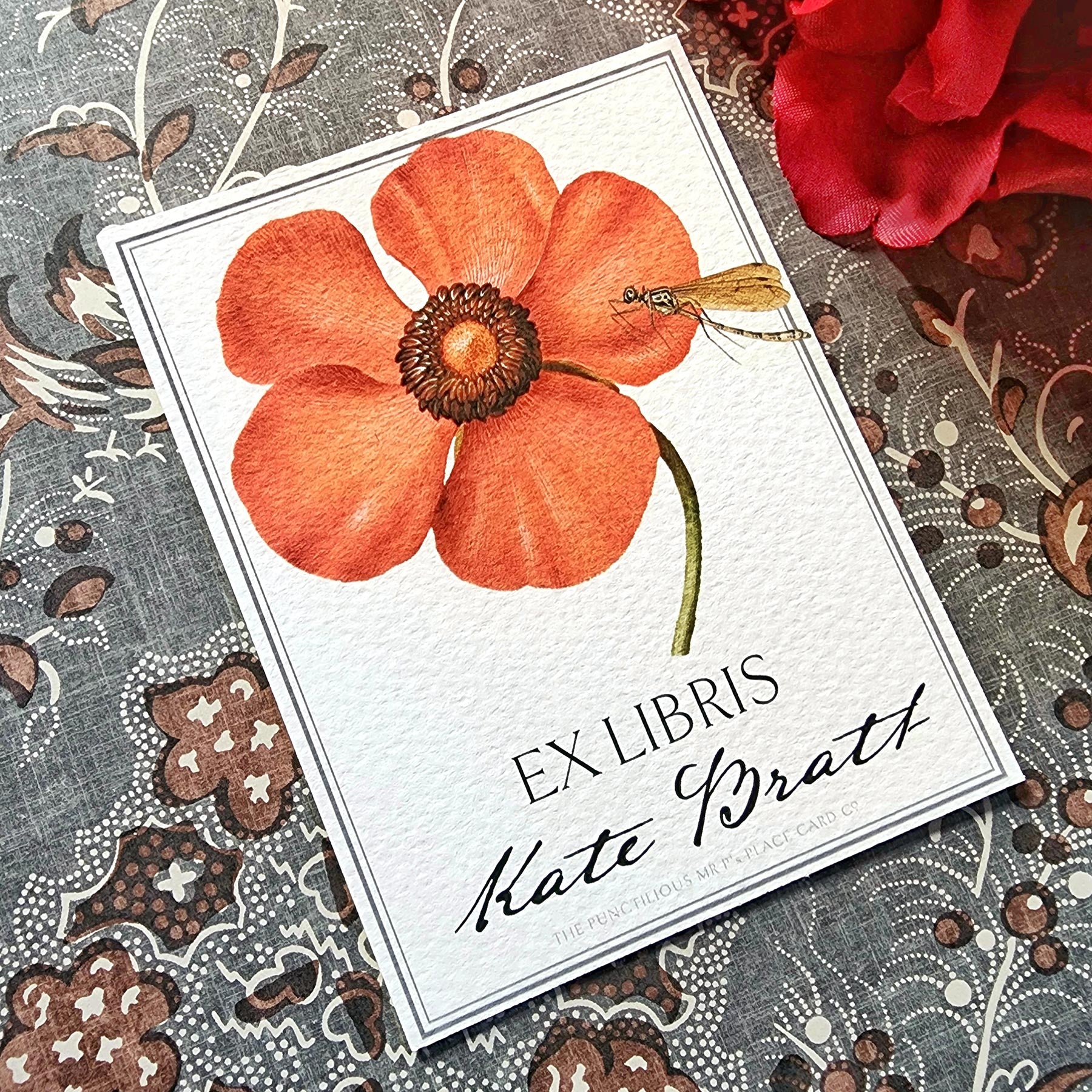 S/12 Blossom Custom Bookplates for a private library or gift