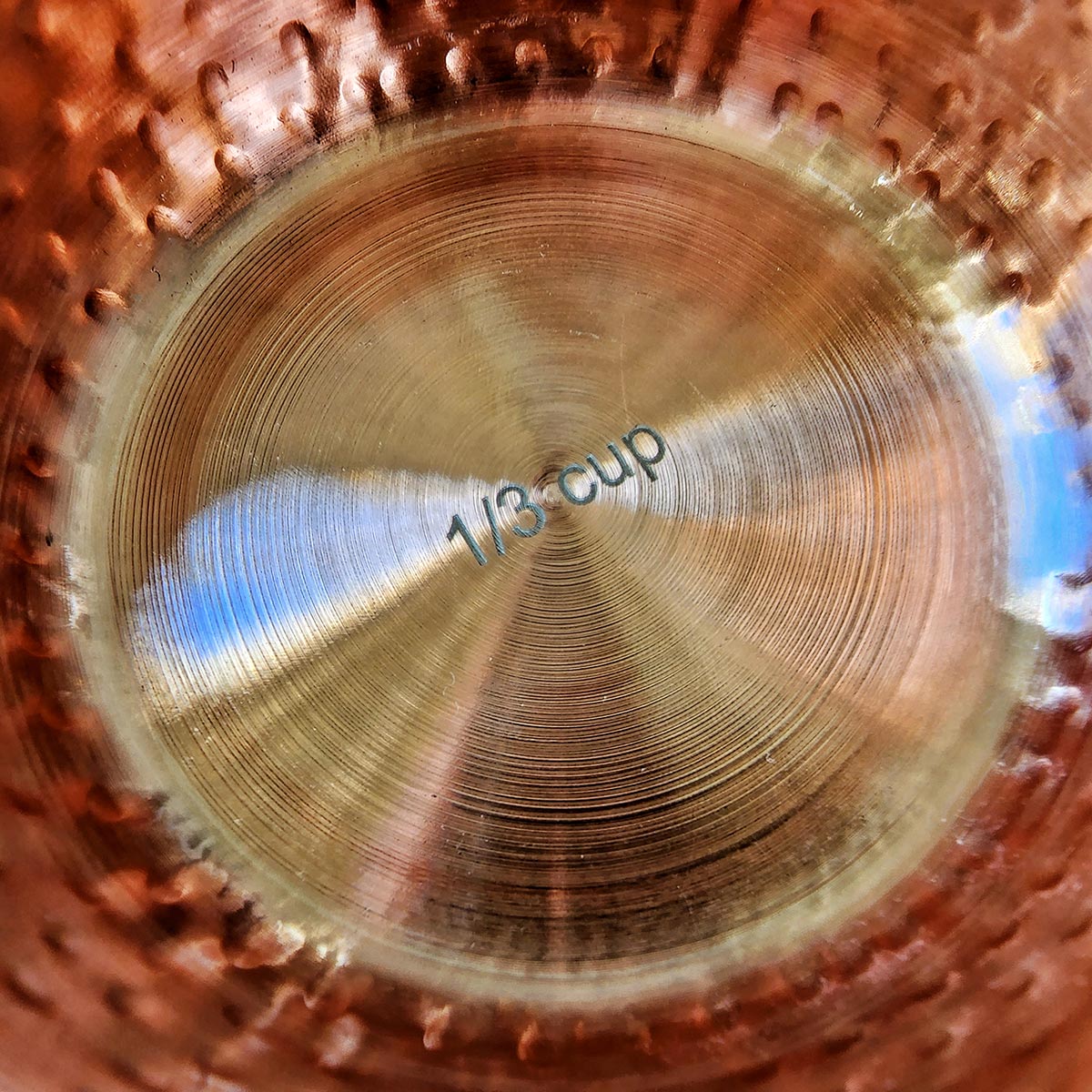Set/ 4 Copper-Brass: Measuring Cups
