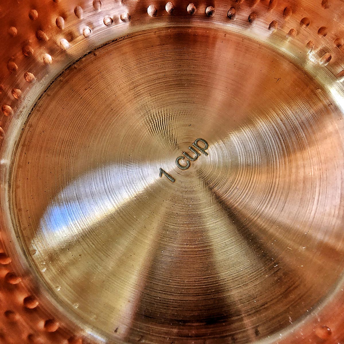 Set/ 4 Copper-Brass: Measuring Cups