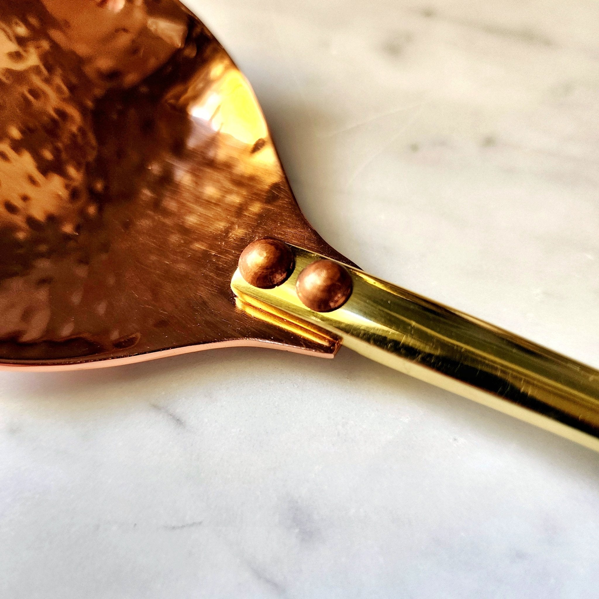 Set/ 2 Copper-Brass: Serving Spoons
