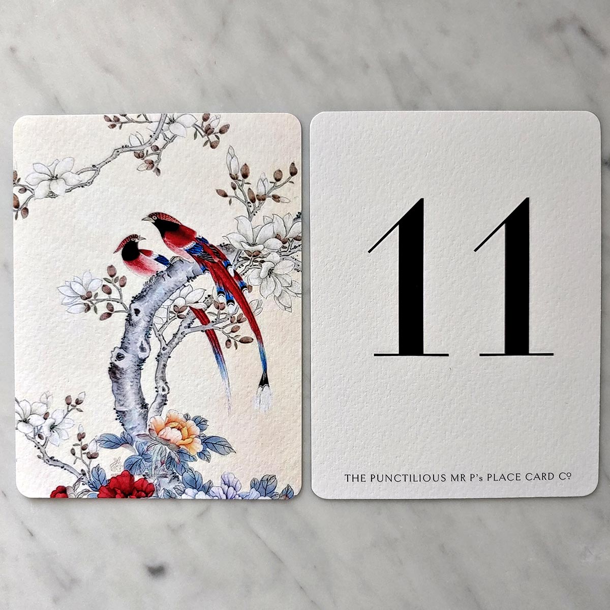 Set/4 Custom Wedding Table Number Cards