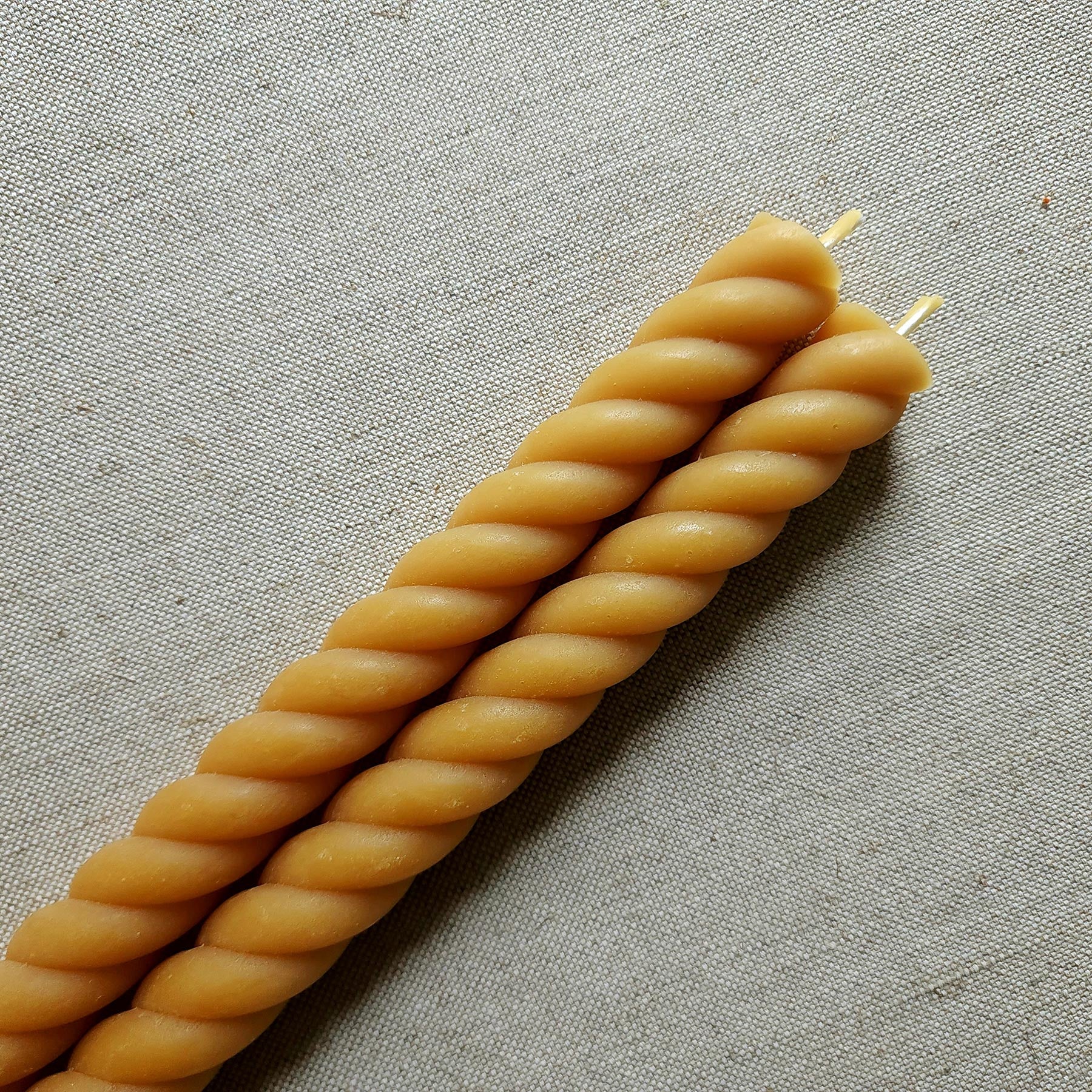 Set/ 2 Natural Rope Taper Candle | Mr. P's Place Card Co.