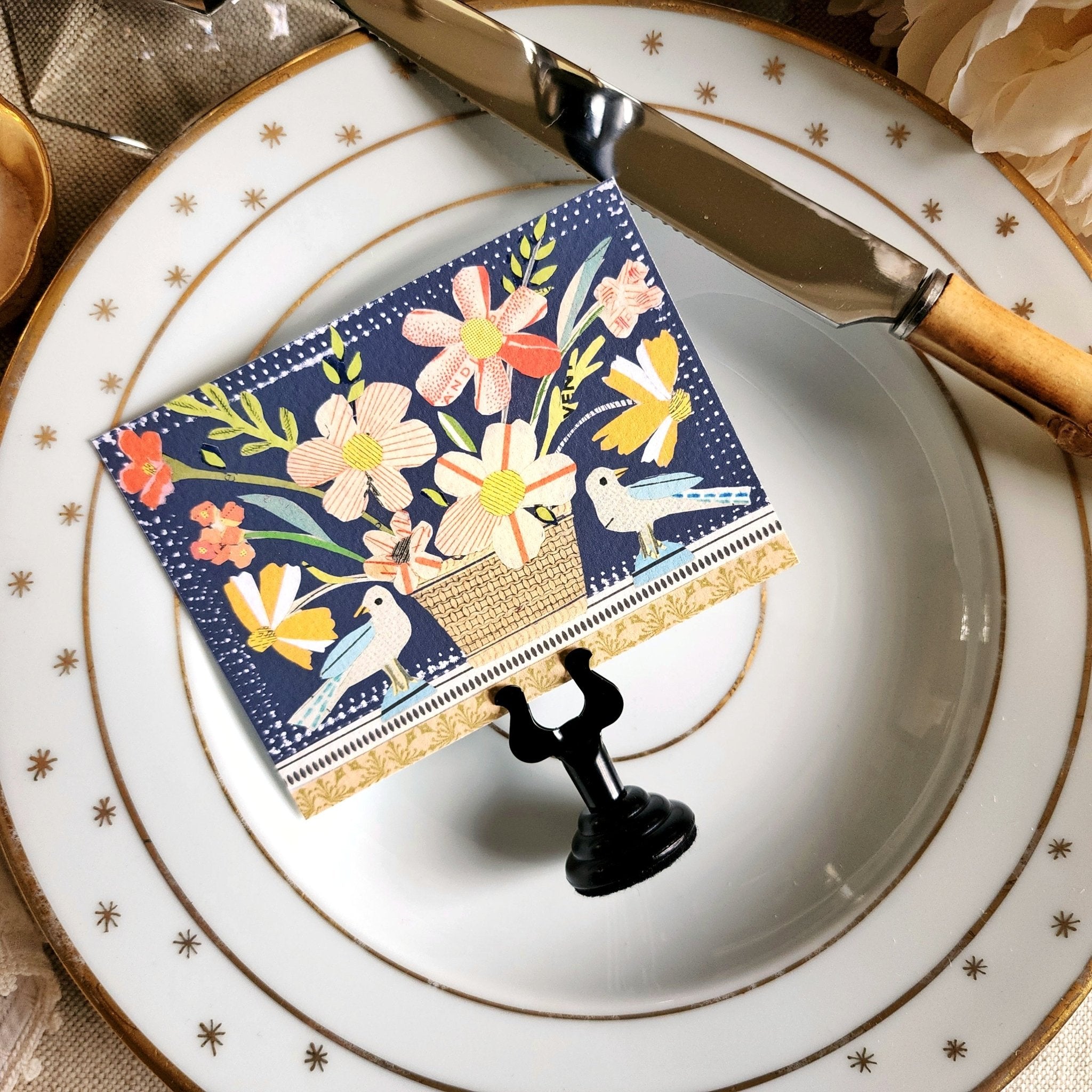 Set/ 12 Sarah V Battle- Mixed Birds Custom Place Cards | Mr. P