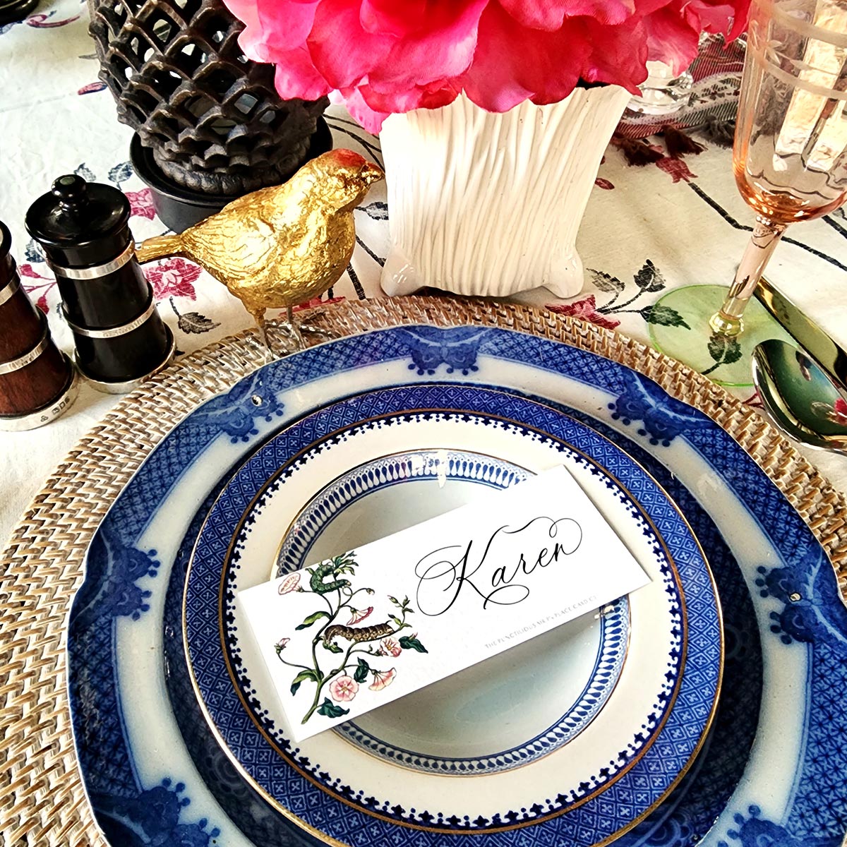 Set/16 Signs of Spring Butterflies Laydown Custom Place Card